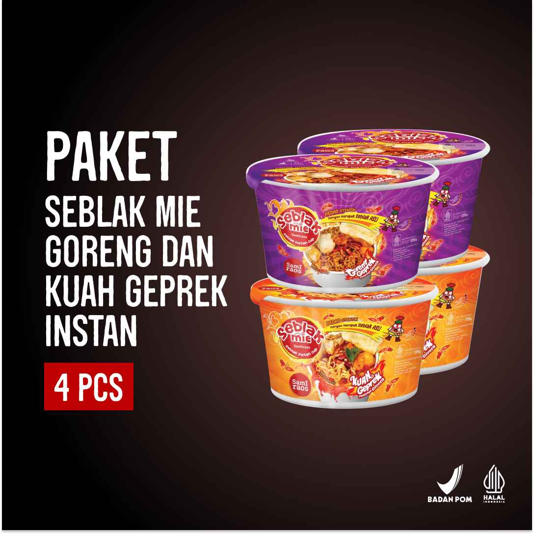 Samiraos Paket Seblak Mie Goreng dan Kuah Geprek Instan - Samiraos